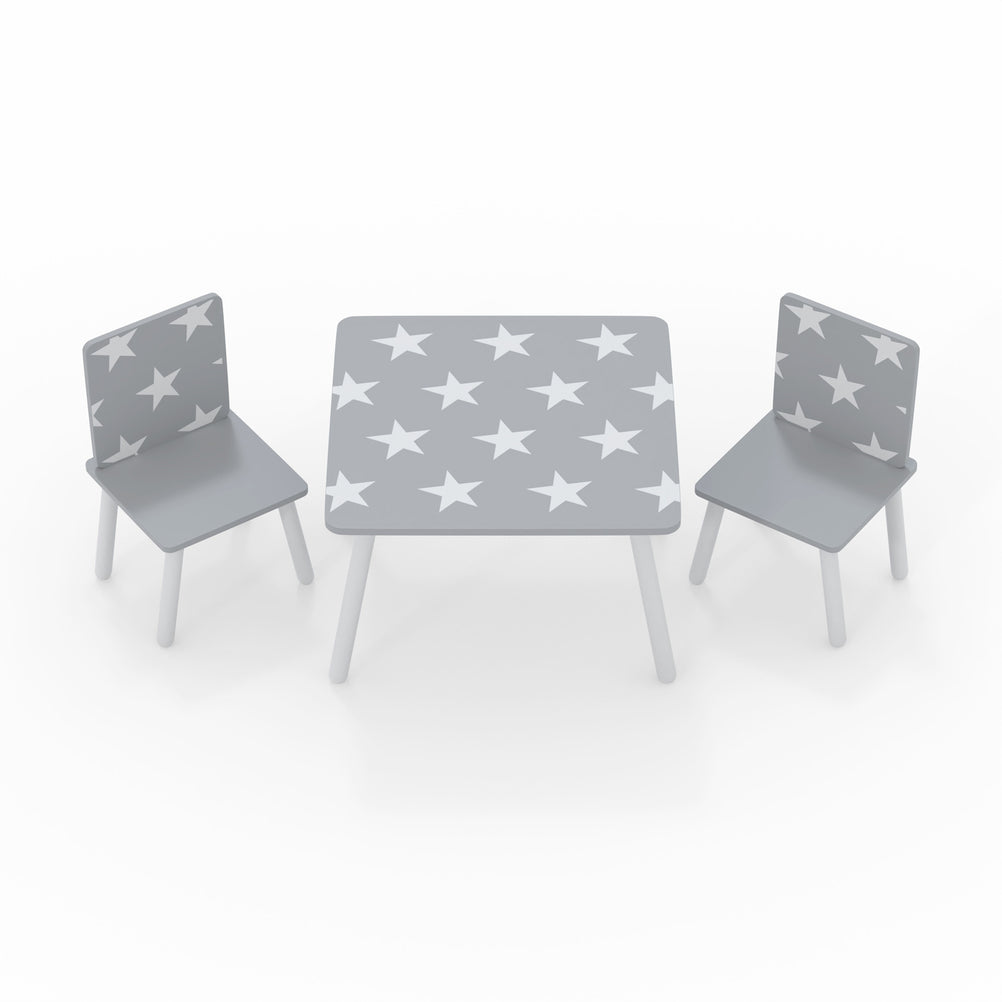 Kidsaw, Star Table & Chairs - Grey